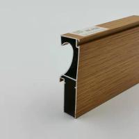 China 6061 Wood Finish Aluminium Profiles Door Frame Extrusion For Hotel Villa for sale