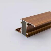 China Mill Finished Wood Grain Aluminium Profile For Window And Door for sale