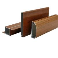 China 5.8M 5.85M 6M Wood Finish Aluminium Profiles For Kitchen Cabinet for sale