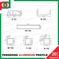 China Modern UAE Kitchen Cabinet Aluminum Edge Profile 6.0M Length for sale