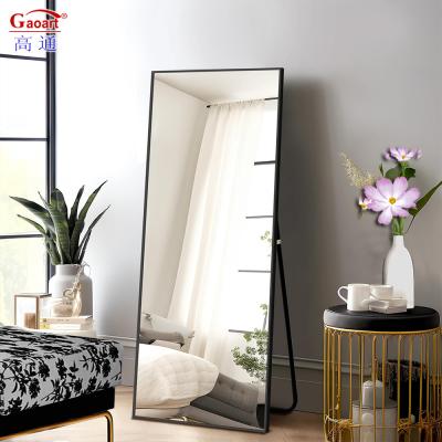 China Best Modern Stylish Aluninium Alloy Frame Standing Floor Mirror for Bedroom Decoration for sale