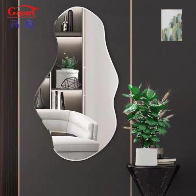 China 50cm Gold Magic Sticker Mirror for Every Day Bathroom Wall Decor in Full Home for sale