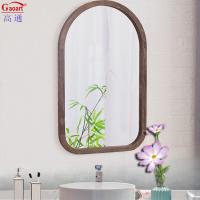 China Modern Arch Full Length Antique Sticker With Wood Frame Mirror for Bathroom Decor for sale