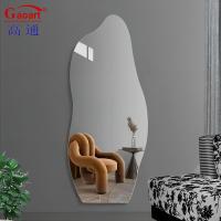 China Full Wall Modern Unbreakable Gold Mirror for Home Decor Living Room Bathroom Bedroom for sale