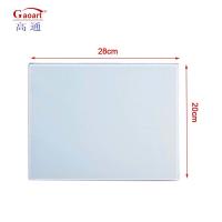 China Clear Logo Sublimation Cutting Board for Vegetable and Cheese Made of Tempered Glass for sale