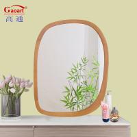 China Antique Bathroom Arch Decor Wall Sticker with Wooden Frame Mirror in Morden Style for sale