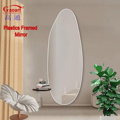 China PVC Frame Glass Mirror Wall Mirror for Bedroom Decoration Beauty Luxury Glass for sale