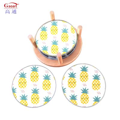 China ALL-Season Best Custom Shape Tempered Cutting Board With Handle Wine Glass Coaster for sale