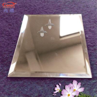 China 80Cm Round Frameless Bathroom Two-Way Square Adhesive Wall Mirror For Modern Home Decor for sale