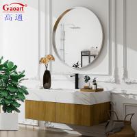 China Glass Mirror Art Deco Design Style Round Wall Decor for Top Fashion Shower Station for sale