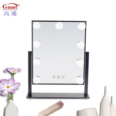 China Extra LOGO Yes Top Fashion Light Bulb Led In Chrome Home Decor Makeup Vanity With Hollywood Mirror for sale