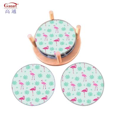 China Round Tempered Glass Coaster for Float Bread Blank Custom Clear Cut Kitchen Cutting Board for sale