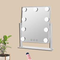 China Extra LOGO Yes Top Fashion Light Bulb Led In Chrome Home Decor Makeup Vanity With Hollywood Mirror for sale