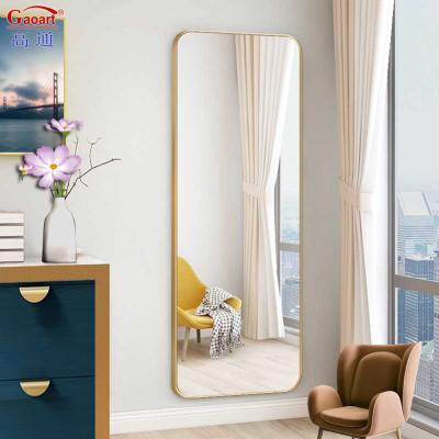 China Customized Size Infinity Mirror Dressing Room with Golden Dresser in Aluminium Alloy for sale
