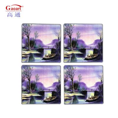 China Square Tempered Glass Bread Float Cutting Board with Smooth Surface and Wine Glass Coaster for sale