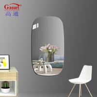 China Customized Size Glass Hallway Full Length Beauty Salon Bathroom Makeup Furniture Bath House Decor With Light for sale