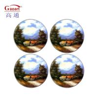 China Kitchen Cutting Blank Tempered Glass Coaster in 5mm Thickness and Fruit Design Style for sale