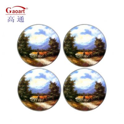 China Kitchen Cutting Blank Tempered Glass Coaster in 5mm Thickness and Fruit Design Style for sale