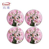 China Kitchen Cutting Blank Tempered Glass Coaster in 5mm Thickness and Fruit Design Style for sale