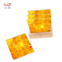 China Customized Color Cutting Board Square Shape with Smooth Surface and Wine Glass Coaster for sale