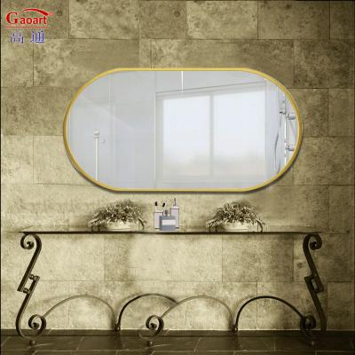 China Framed Wall-Mounted Stick Dressing Bath Metal Mirror for Every Day in European Style for sale