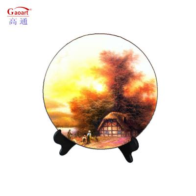 China Tempered Cutting Board with 6mm Glass Thickness White Round Serving Tray Placemat for sale