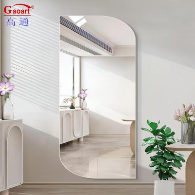 China Home Full Body Float Glass Dress Design Length Led Light Beveled Wall Hanging Decoration Mirror for sale