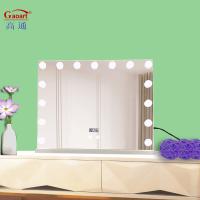 China Fashionable Full Size LED Lighted Hollywood Mirror for Bedroom and Bathroom Portable for sale