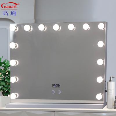 China Popular Design Makeup Vanity Led Custom Big Lighting Home Decor With Light Bulb Mirror for sale