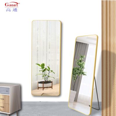 China Modern Stylish Aluminium Alloy Frame Glass Mirror for Dance Floor and Living Room for sale