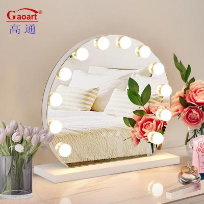 China Extra LOGO Yes Custom Chrome LED Light Bulb Hollywood Mirror for Fashionable Vanity for sale