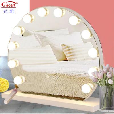 China Large Chrome LED Light Bulb Home Decor Makeup Vanity with Hollywood Mirror Guaranteed for sale