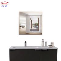 China Large Gold Metal Aluminum Modern Standing Floor Wall Hanging Mirror for Home Wineshop for sale