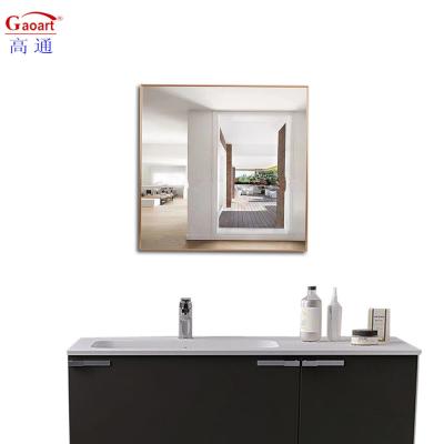 China Large Gold Metal Aluminum Modern Standing Floor Wall Hanging Mirror for Home Wineshop for sale