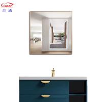 China Rectangular Black Hairdresser Mirror for Large Bathroom Wall Decor in Gold Frame for sale