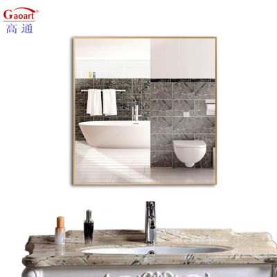 China Home Wineshop Large Variety Gold Hairdresser Black Aluminium Mirror with Frame for sale