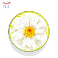 China Sustainable Classic Design White Vegetable Tempered Glass Cutting Board With Handle for sale