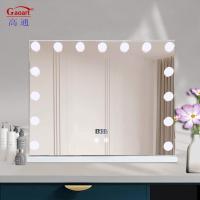China Hollywood Big Fill Body Lighted Makeup Full Wall Light Hair Salon Vanity Cosmetic Mirror for sale