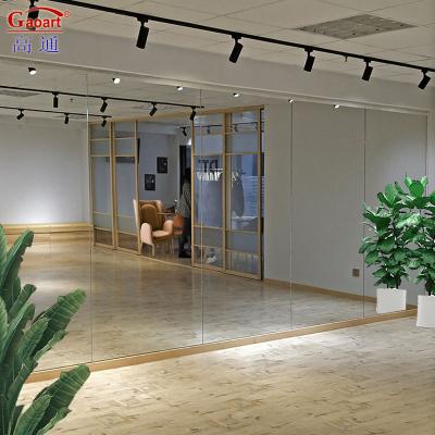 China Large Wall Mount Silver Decorative Home Barber Station Mirror For Dance Studio Salon for sale