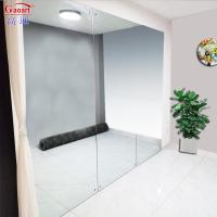 China Large Wall Mount Silver Decorative Home Barber Station Mirror For Dance Studio Salon for sale