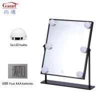 China Every Day Occasion Popular Design Light Bulb In Chrome Travel Cosmetic Makeup Vanity With Hollywood Mirror for sale