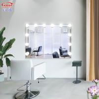 China Glass Mirror Home Decor Shine Spiegel Full Body Pro Cosmetic Vanity Makeup LED Hollywood Lights Mirror for sale