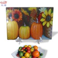 China Smooth Round Glass Cutting Board Square with 4mm Tempered Tempered Kitchen Toughened for sale
