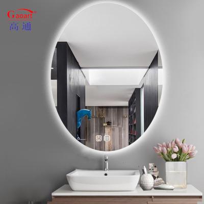 China Smart Glass Round Design LED Mirror for Hotel Room Full Light Up Bedroom Decoration Wall for sale