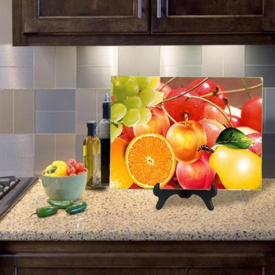 China Cut Blank Bread Clear Smooth Surface Custom Glass Chopping Blocks for Kitchen White for sale