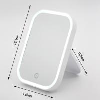 China Modern Stylish Bathroom Portable Compact 1 Inch 50 Pcs Led Light Mirror for Lady for sale