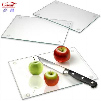 China Sustainable Kitchen Cutting Board All-Season Tempered Glass Toughened Chopping Block for sale