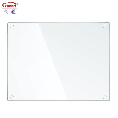 China Rectangle 4Mm Toughened Tempered Glass Cutting Board For Kitchen With Customized Design for sale