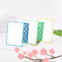 China Small Cosmetic Table Lady Dressing Mini Adjustable Pocket Makeup Compact Square Little Mirror for sale