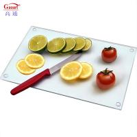 China Good Selling Custom Size Cheese Tempered Glass Cutting Board with Unbreakable Design for sale